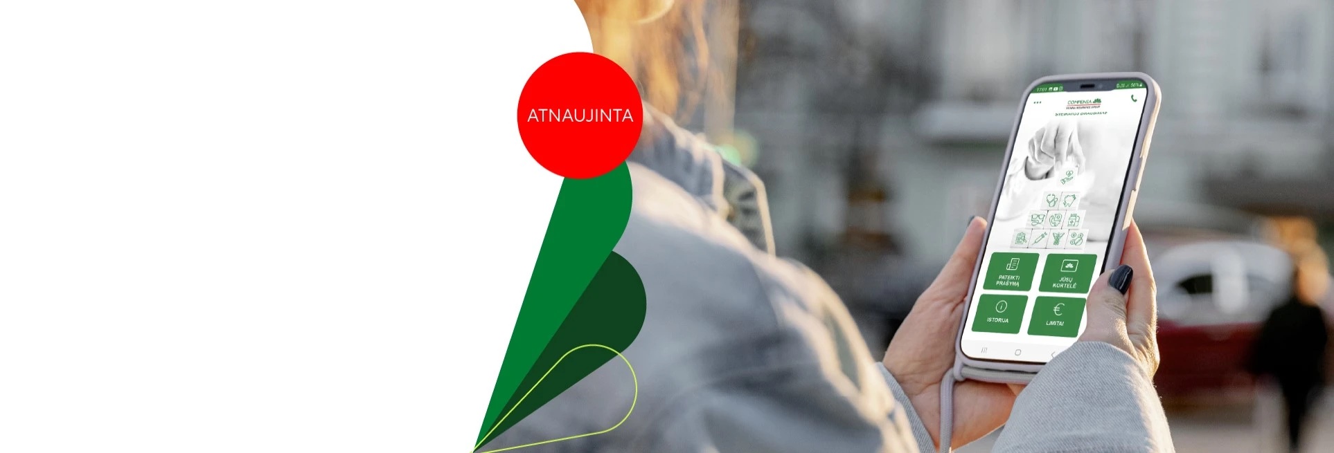 Health insurance mobile app | Compensa.lt